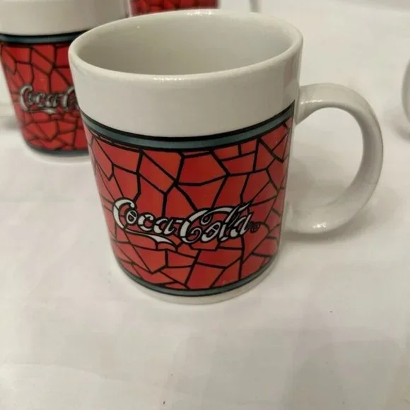 Coca Cola | Kitchen | Set Of 4 Coca Cola Brand Dinnerware Mugs Cups 998 ...
